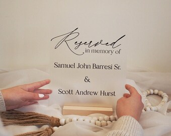 In Memory Sign Wedding Memory Sign Reserved Sign Wedding - Etsy