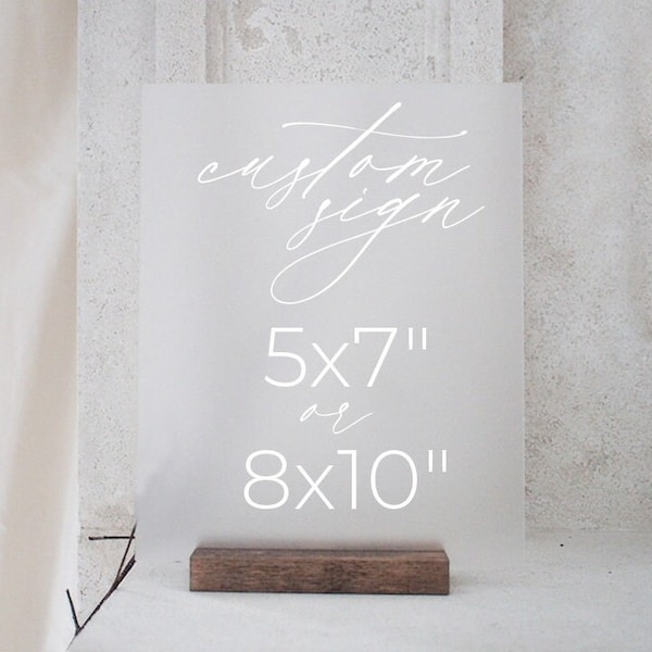 Custom Acrylic Signs Frosted - Etsy