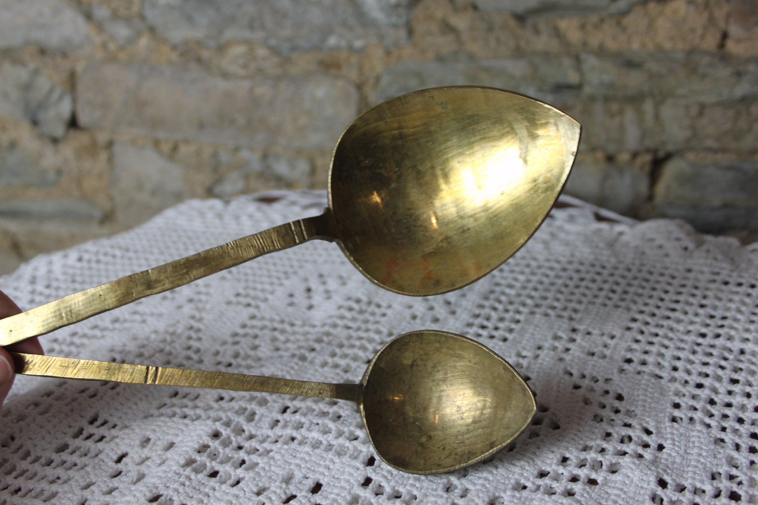 Rustic Spatulas, Brass Utensils, Hanging Utensils, French Farmhouse ...