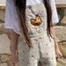 Chicken Stardew Valley Floral Overalls Pants / Embroidery Overalls ...
