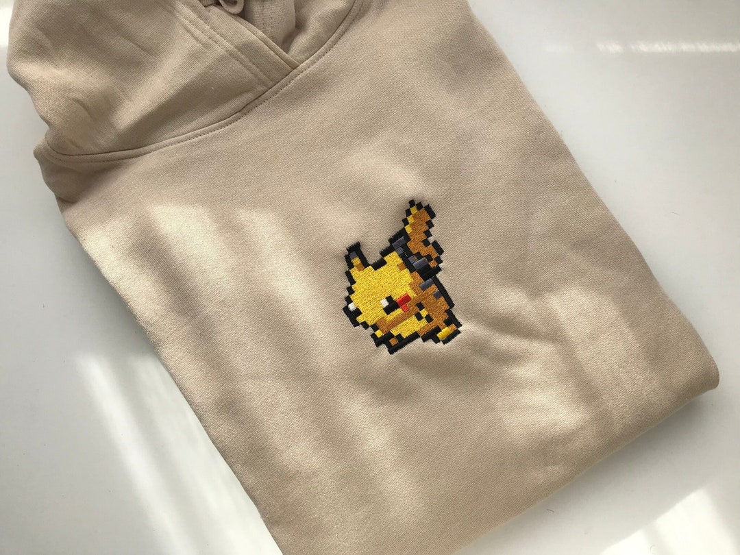Pika Pixel Hoodie / Embroidery Hoodie - Etsy