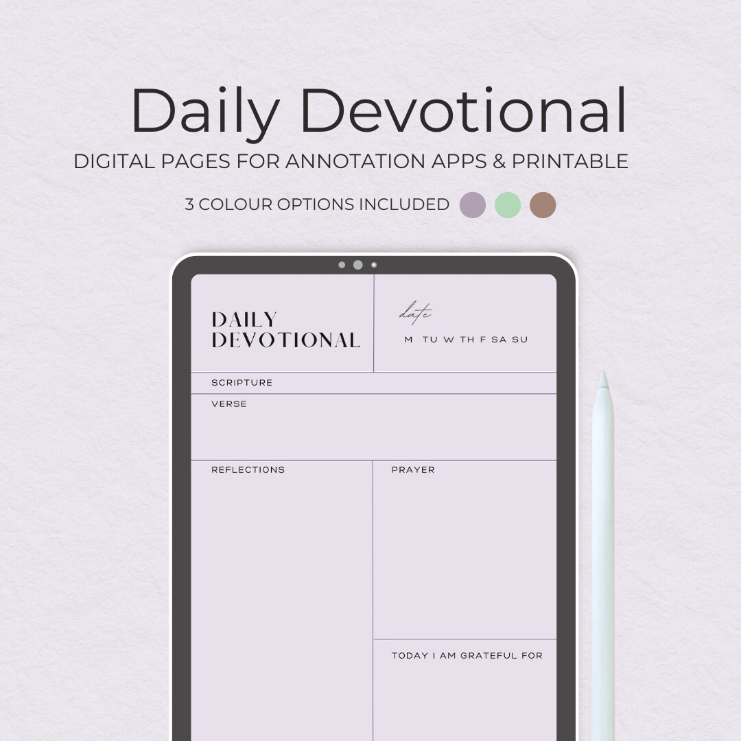 Daily Devotional, Daily Scripture Journal, With Daily Reflection and ...