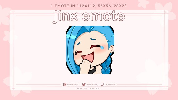 Jinx Laugh Emote for Twitch/discord League of Legends/arcane | Etsy