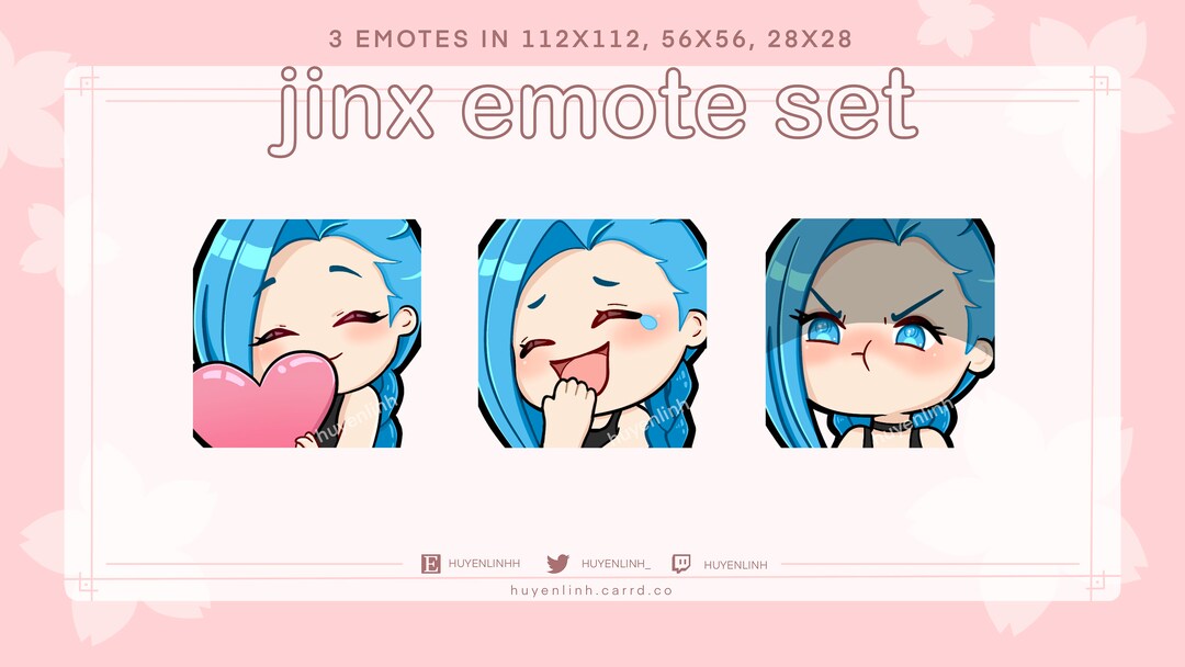 Jinx Emote Set For Twitchdiscord Valorant Download Now Etsy