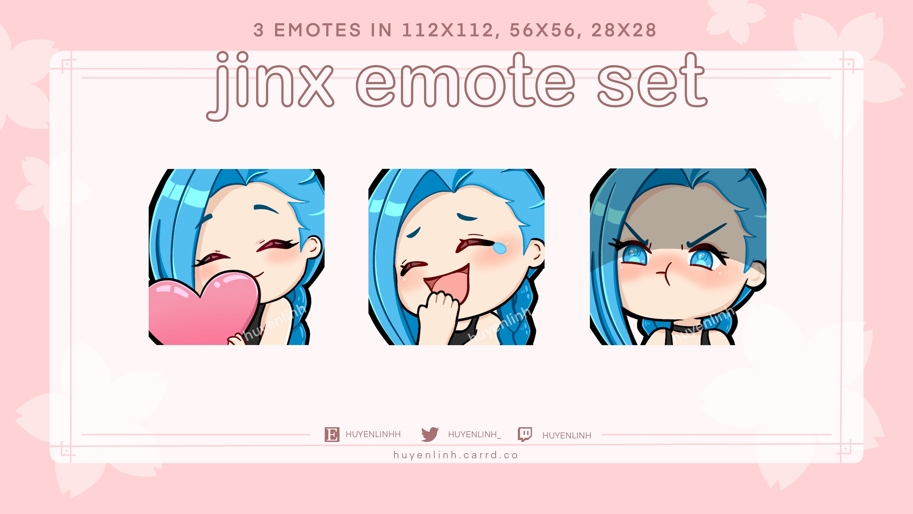 Jinx Emote Set for Twitch/discord Valorant - Etsy