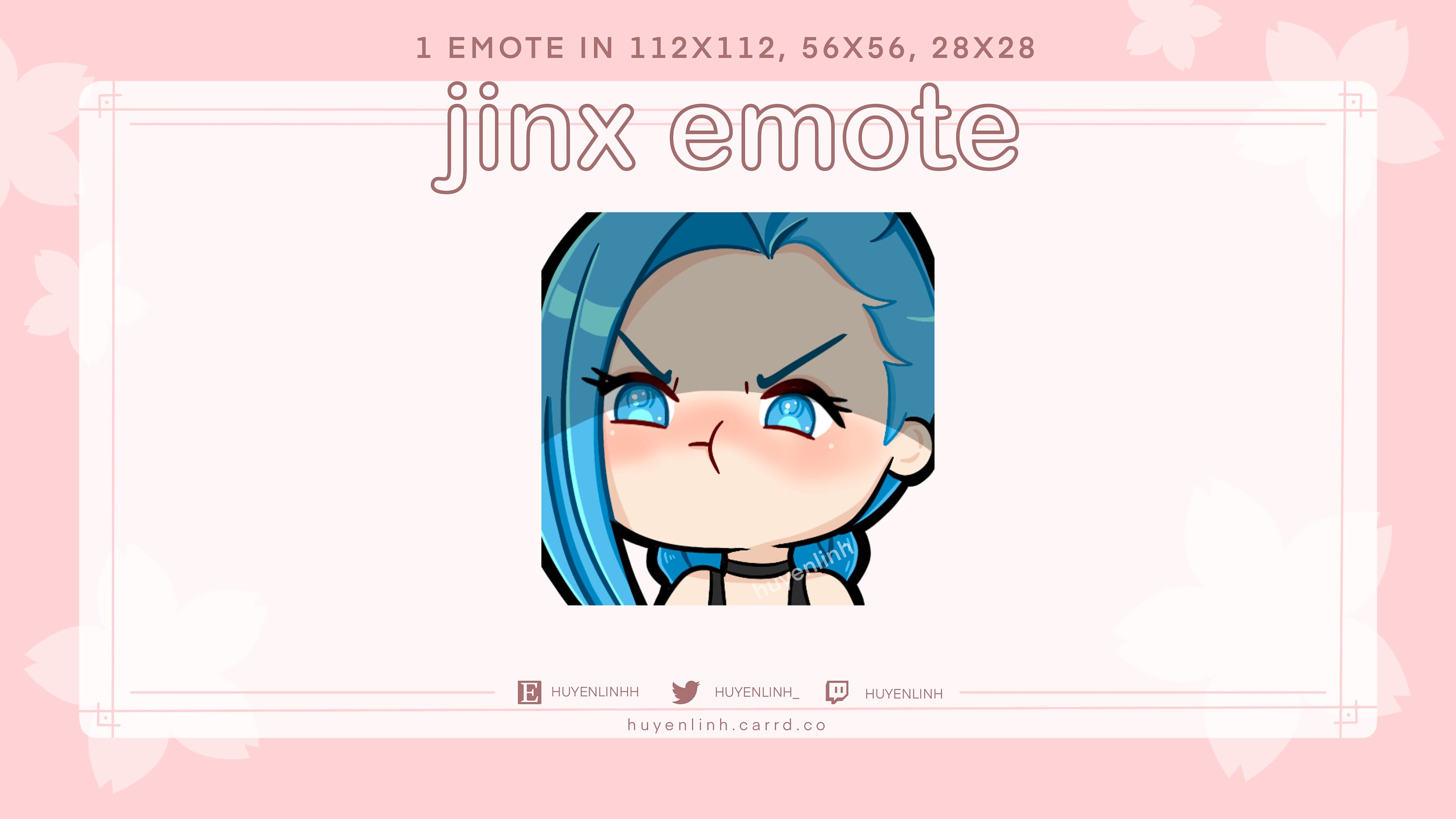 Jinx Angry Emote for Twitch/discord League of Legends/arcane | Etsy