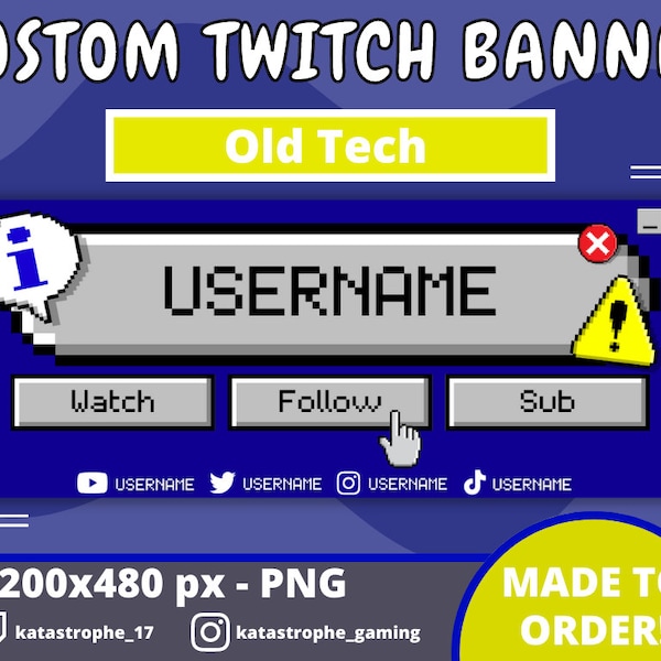 Offline Twitch Banner Pixel - Etsy