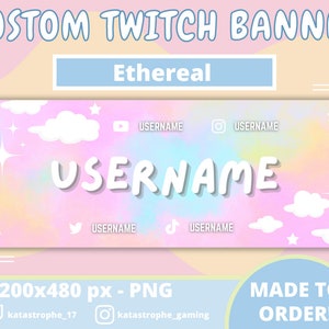 Custom Ethereal Twitch Banner / Customizable / Stream / Offline ...