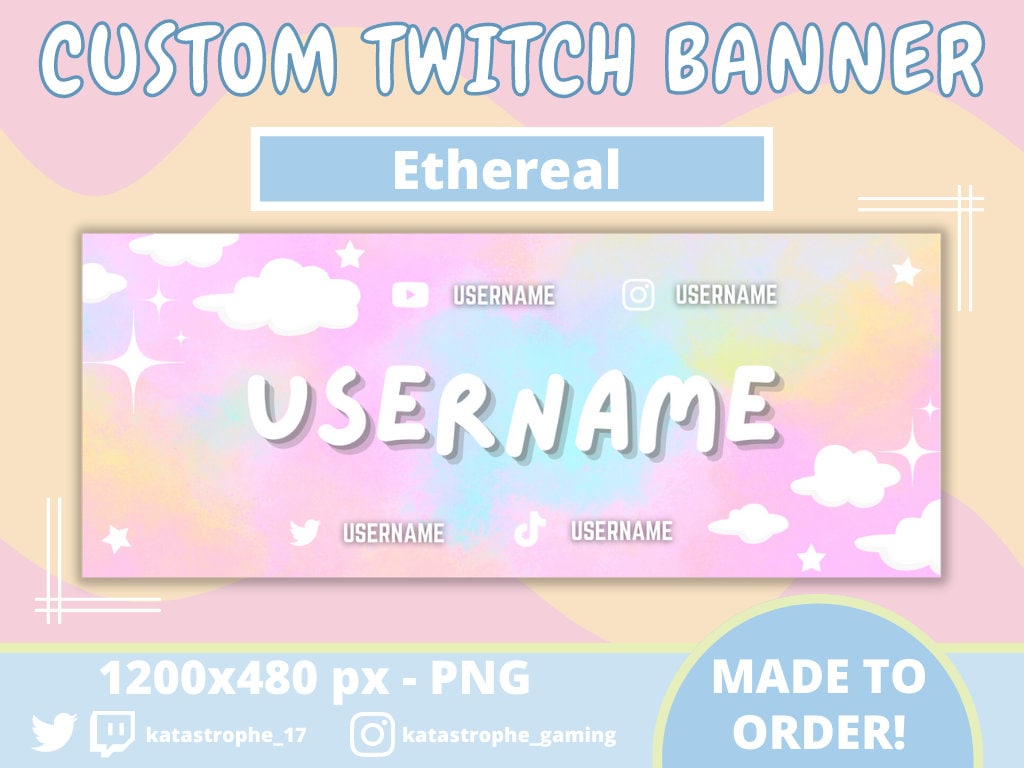 Custom Ethereal Twitch Banner / Customizable / Stream / Offline ...