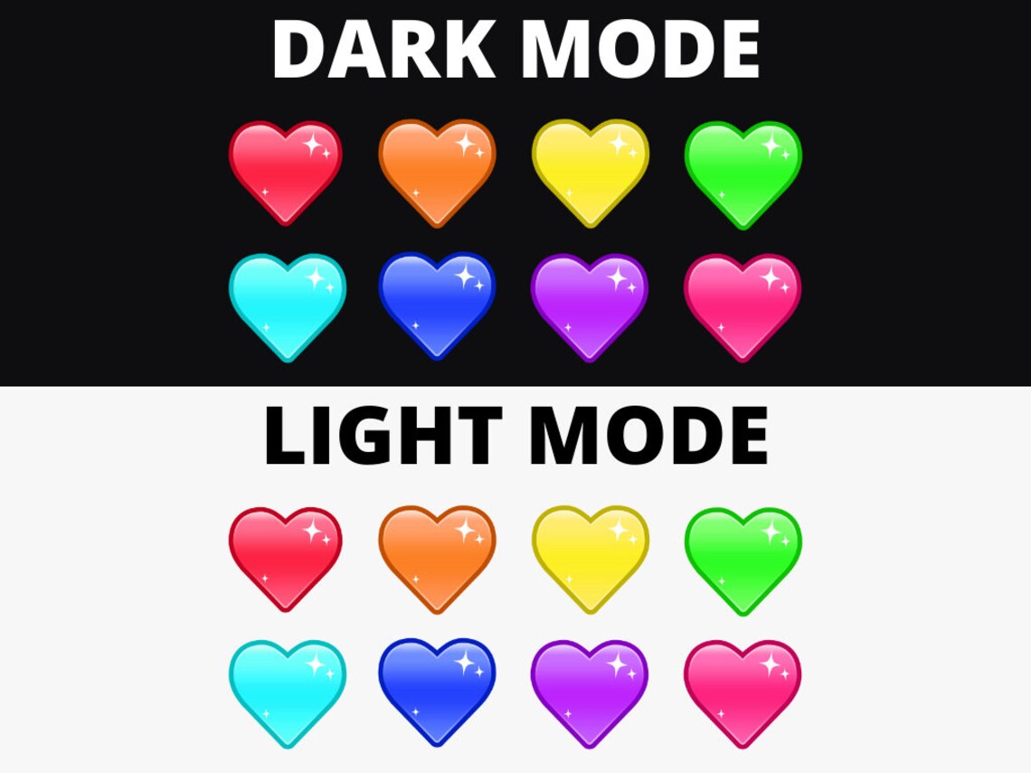 Heart Twitch Emotes & Sub Badges Set / Rainbow / Streamer / - Etsy