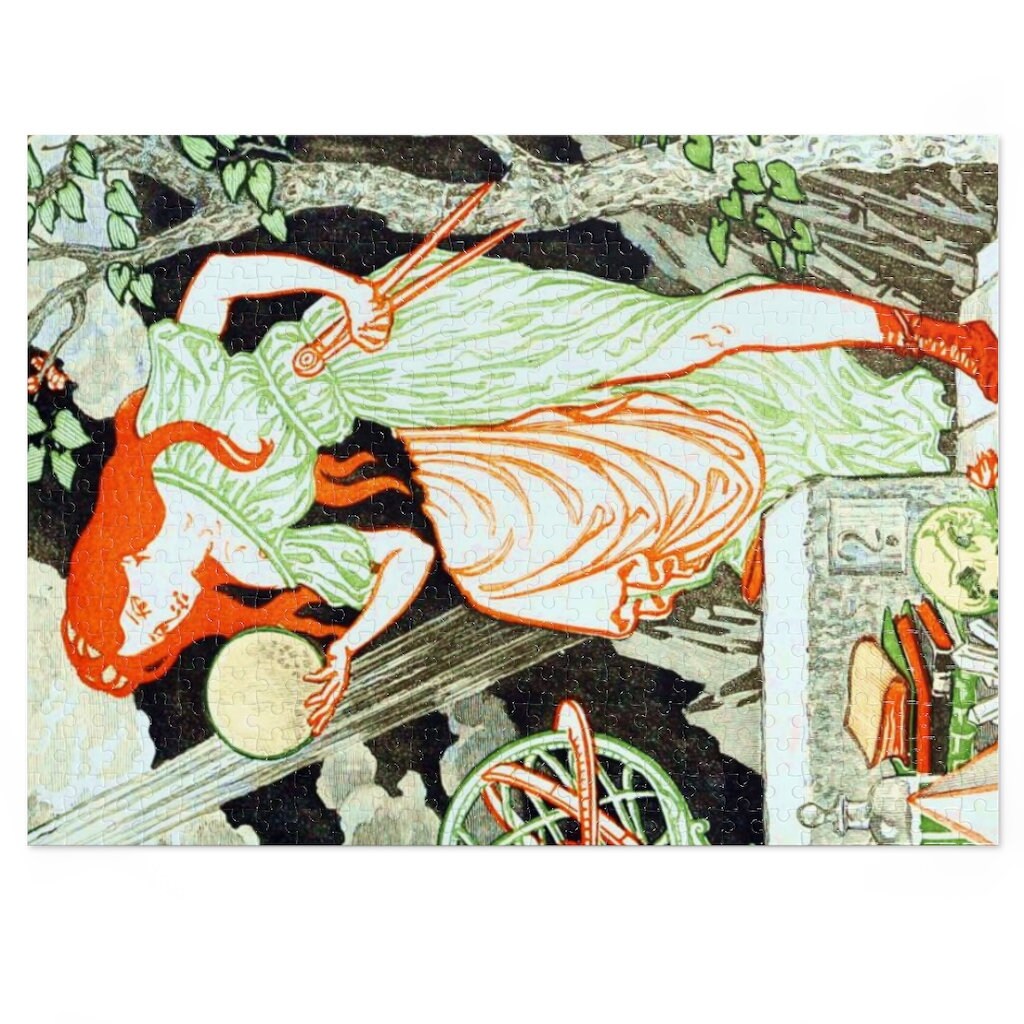Woman Science Jigsaw Puzzle, Witchy Art Puzzle, Adult Puzzle, Adult ...