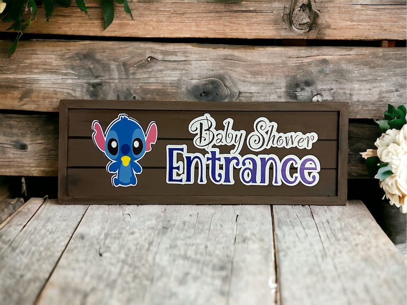 Stitch Baby Shower Sign - Etsy
