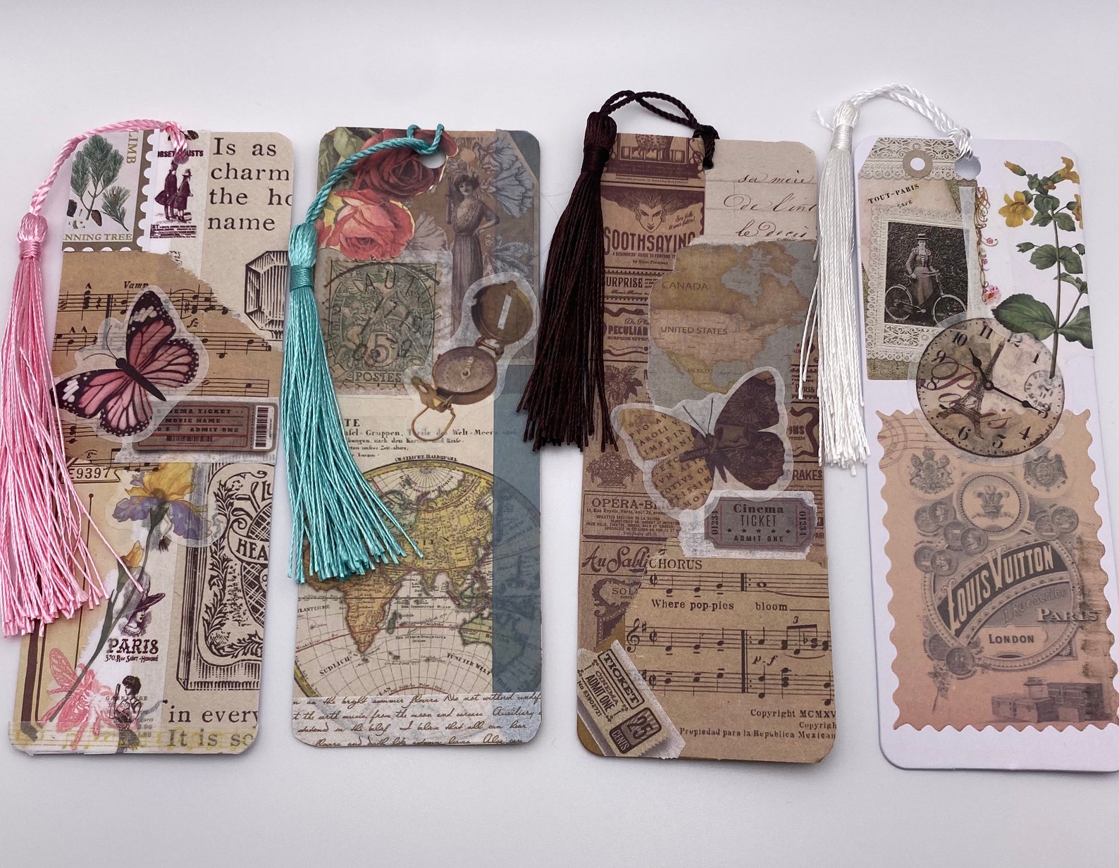 Vintage Style Bookmarks Card Stock Bookmarks Book - Etsy