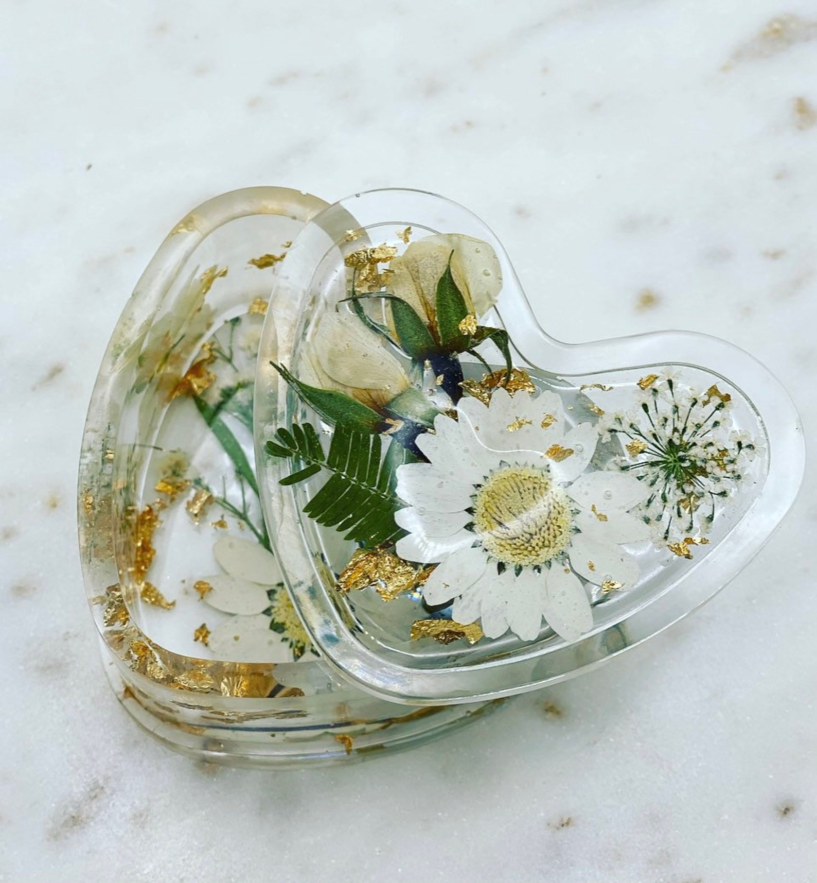 Glitzy Flower Box | Pressed Flower Art | Boxes | Embellished |jewelry ...