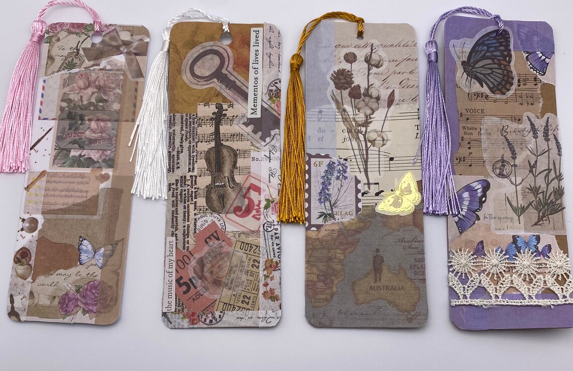 Vintage Style Bookmarks Card Stock Bookmarks Book - Etsy