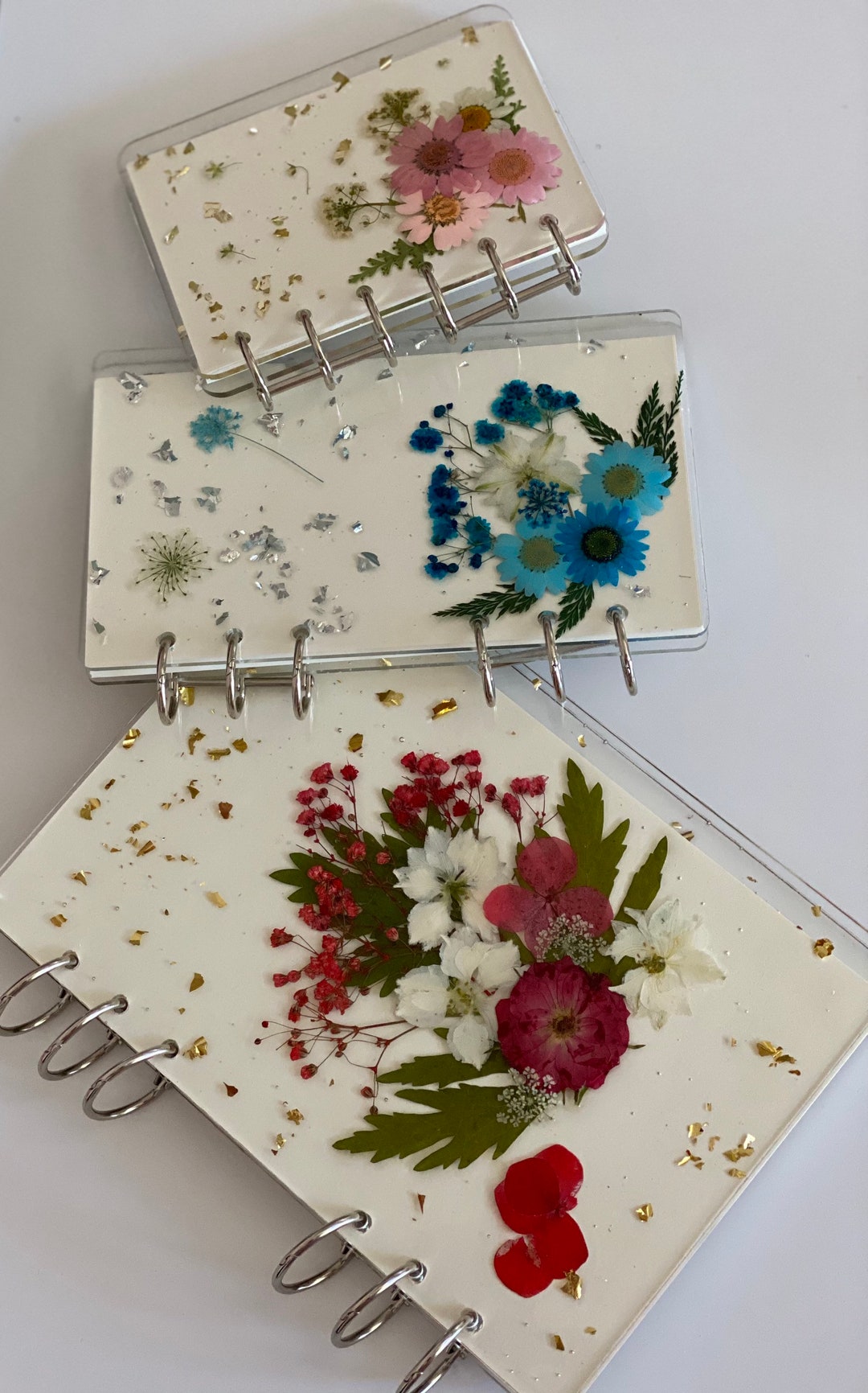 Journal | Pressed Flower Notebook | Pressed Flower Art | Six Ring ...