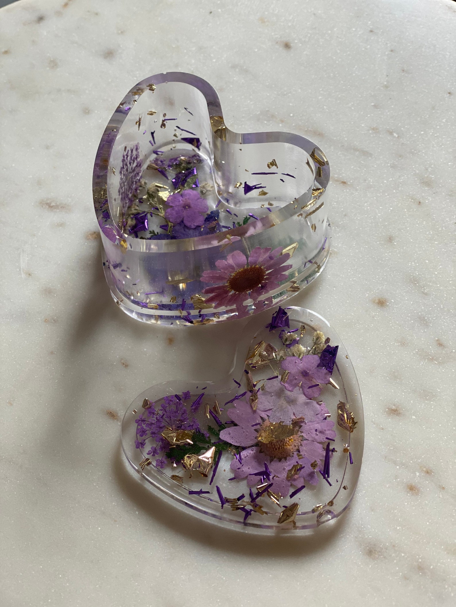 Glitzy Flower Box | Pressed Flower Art | Boxes | Embellished |jewelry ...