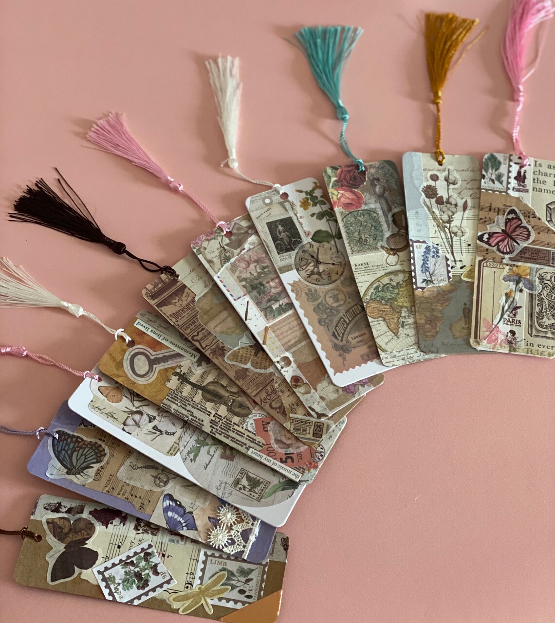Vintage Style Bookmarks Card Stock Bookmarks Book - Etsy