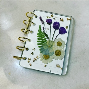 Journal | Pressed Flower Notebook | Pressed Flower Art | Six Ring ...