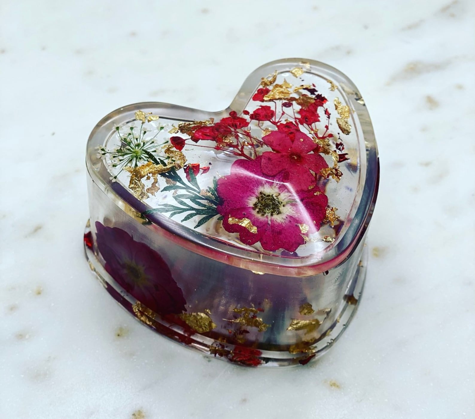 Glitzy Flower Box | Pressed Flower Art | Boxes | Embellished |jewelry ...