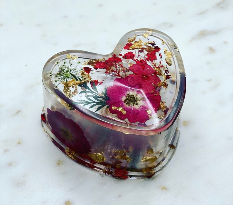 Glitzy Flower Box | Pressed Flower Art | Boxes | Embellished |jewelry ...