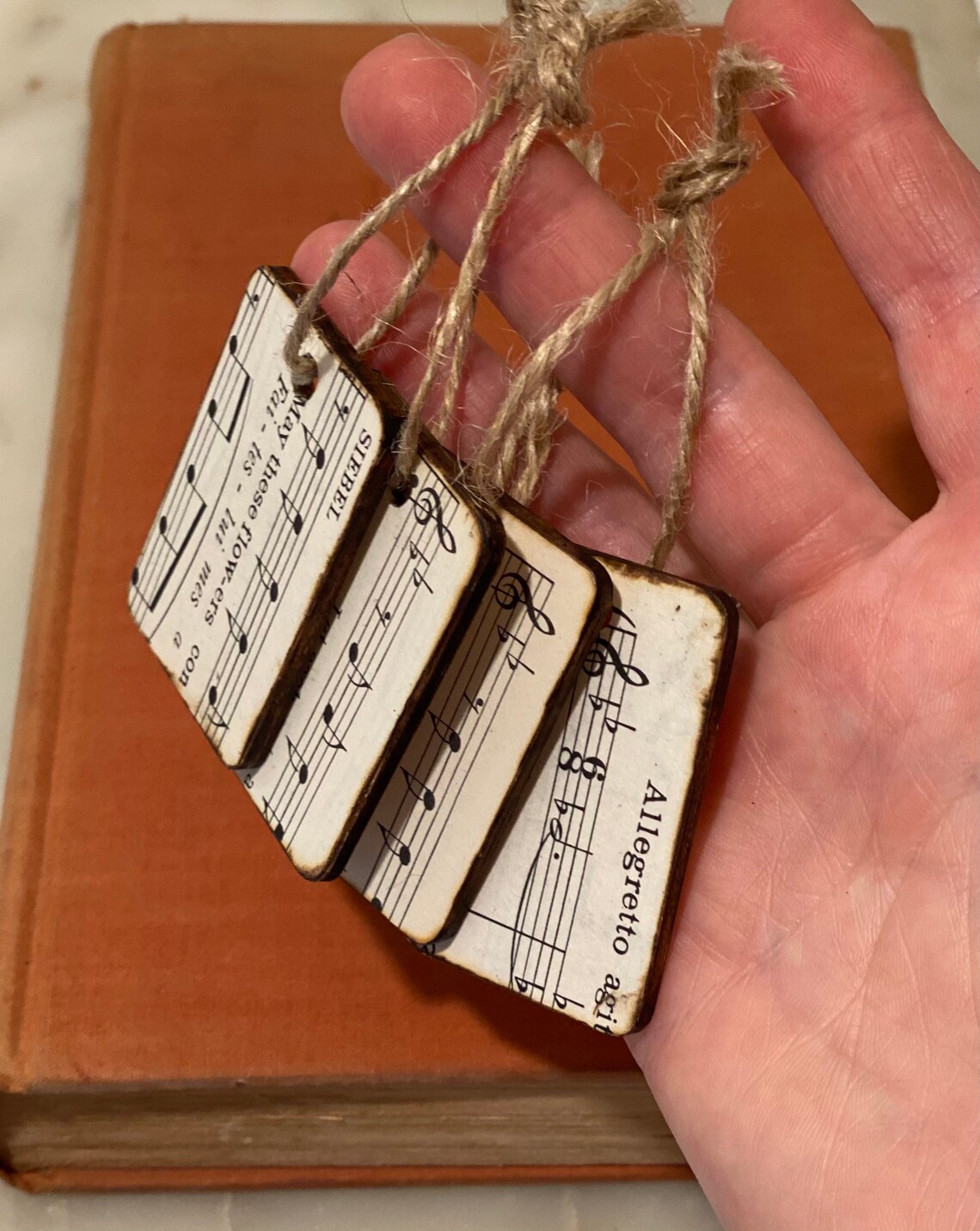 Vintage Sheet Music Gift Tags Wood Tags Reusable - Etsy