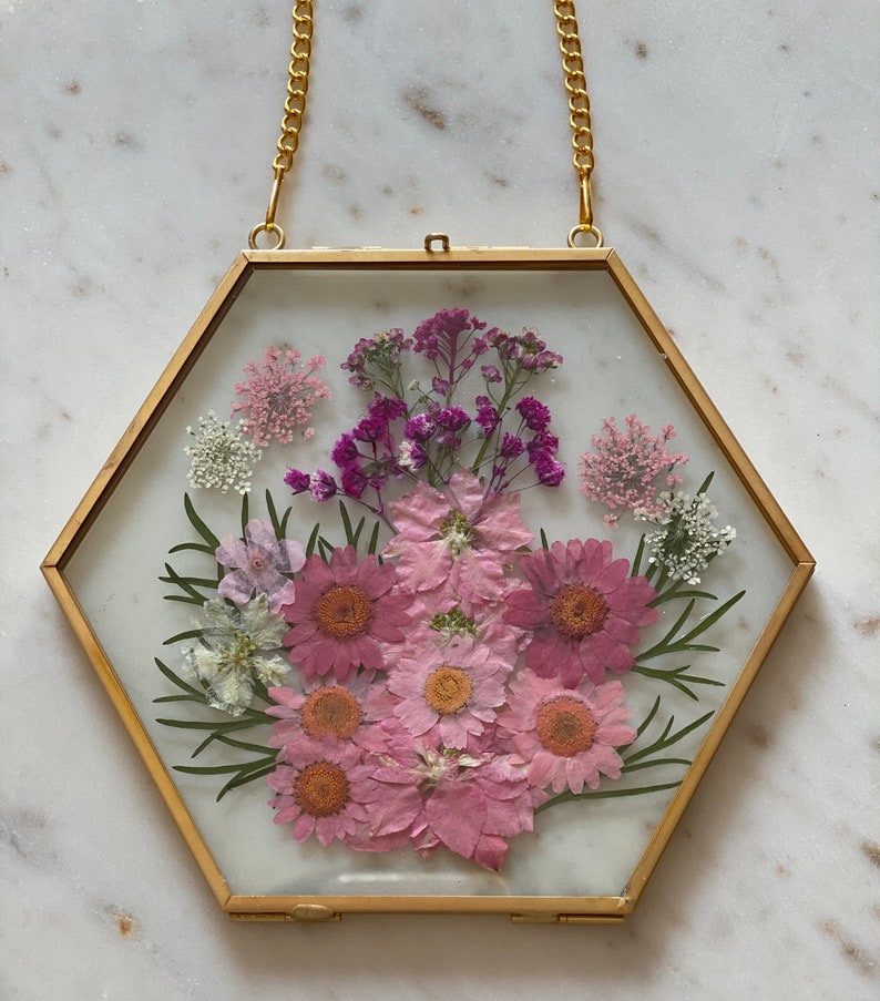 Pressed Flower Flower Wall Decor Hanging Frame Flower - Etsy