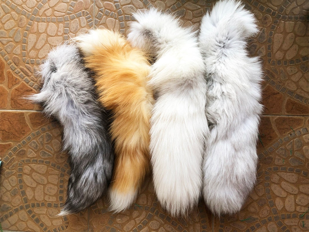 Full Fox Tail (12-18"): Fluffy Fur Craft Supply, Pet Toy - Etsy