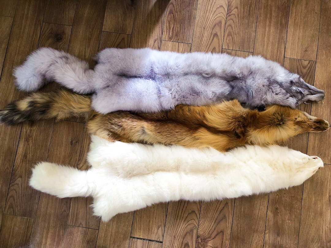 Tanned Genuine Fox Pelt: Extra Large Animal Fur Hide (50 Inch) - Etsy