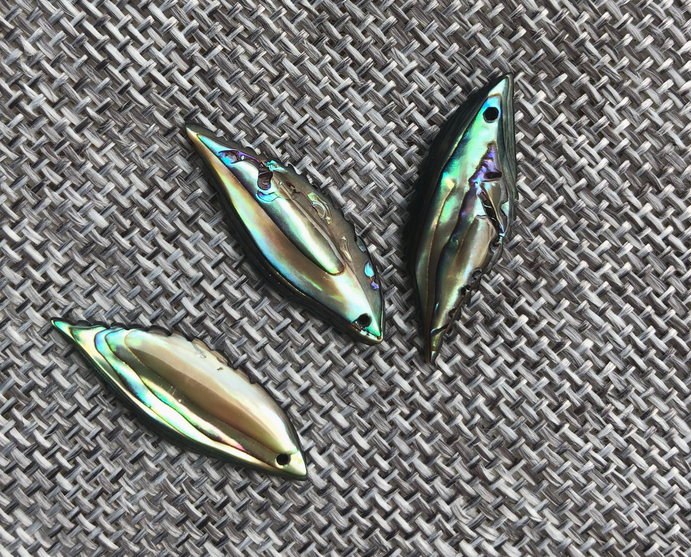 Abalone Leaf Pendant Made From Natural Abalone Shells. - Etsy