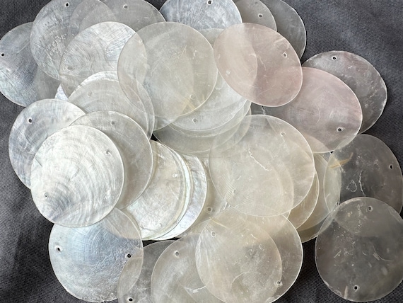 Shells Bulk With Vicien East-J 50-Pack Natural Capiz Shell Discs - 1.5 ...