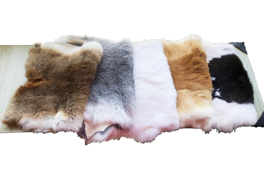 Natural Rabbit Fur Pelt: Craft Grade, Soft Tanned (40x30cm) - Etsy