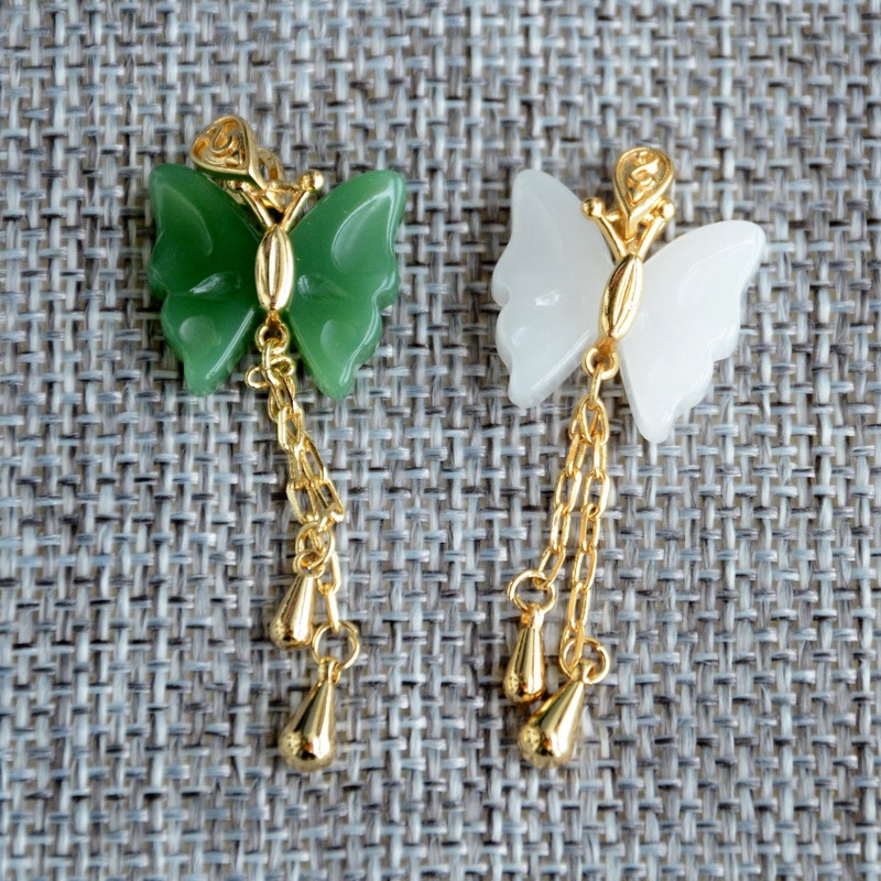 Pink Jade Butterflies - Etsy