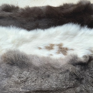 Natural Rabbit Fur Pelt: Craft Grade Animal Skin (40x30cm) - Etsy