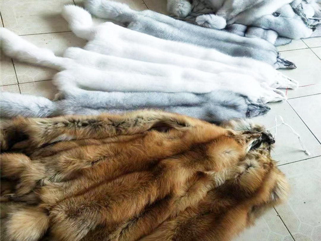Tanned Genuine Fox Pelts,3 Colours for Choice, Extra Large,animal ...