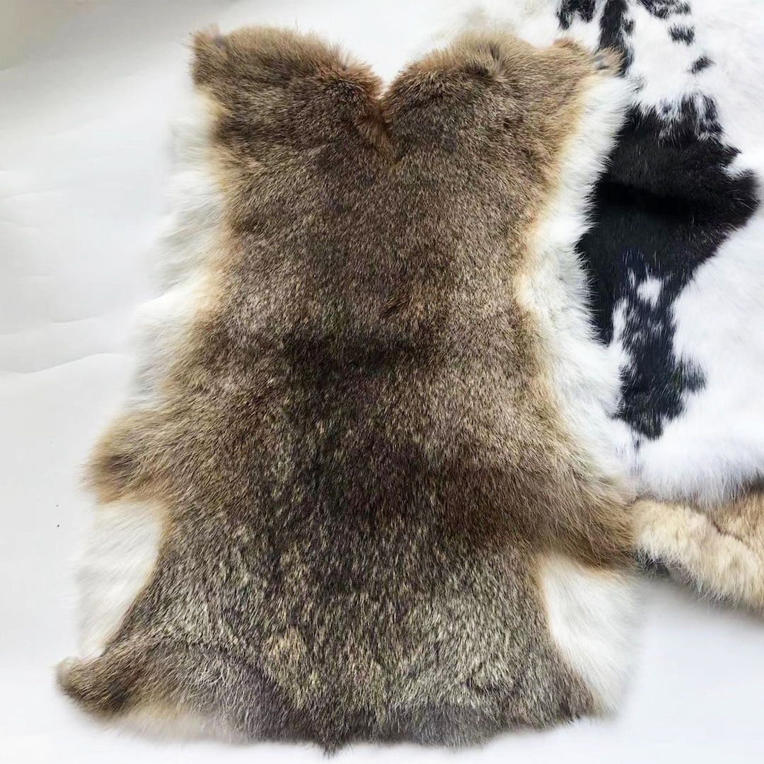 Custom 50 Pcs Natural Color Rabbit Fur Pelts,40*30cm.thick and Soft ...