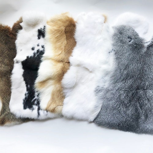 Assorted Natural Color Rabbit Fur Pelts Craft Grade 5pk - Etsy