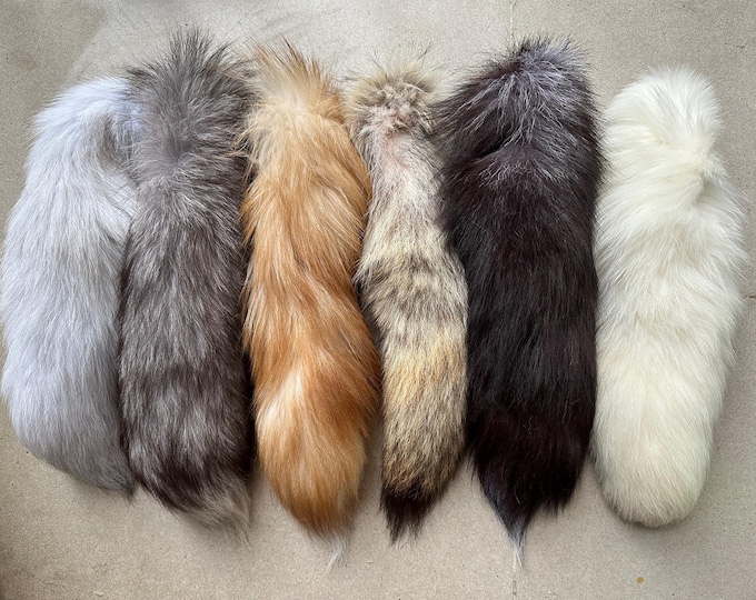 Eco Friendly Frost/indigo Fox Tails - Etsy