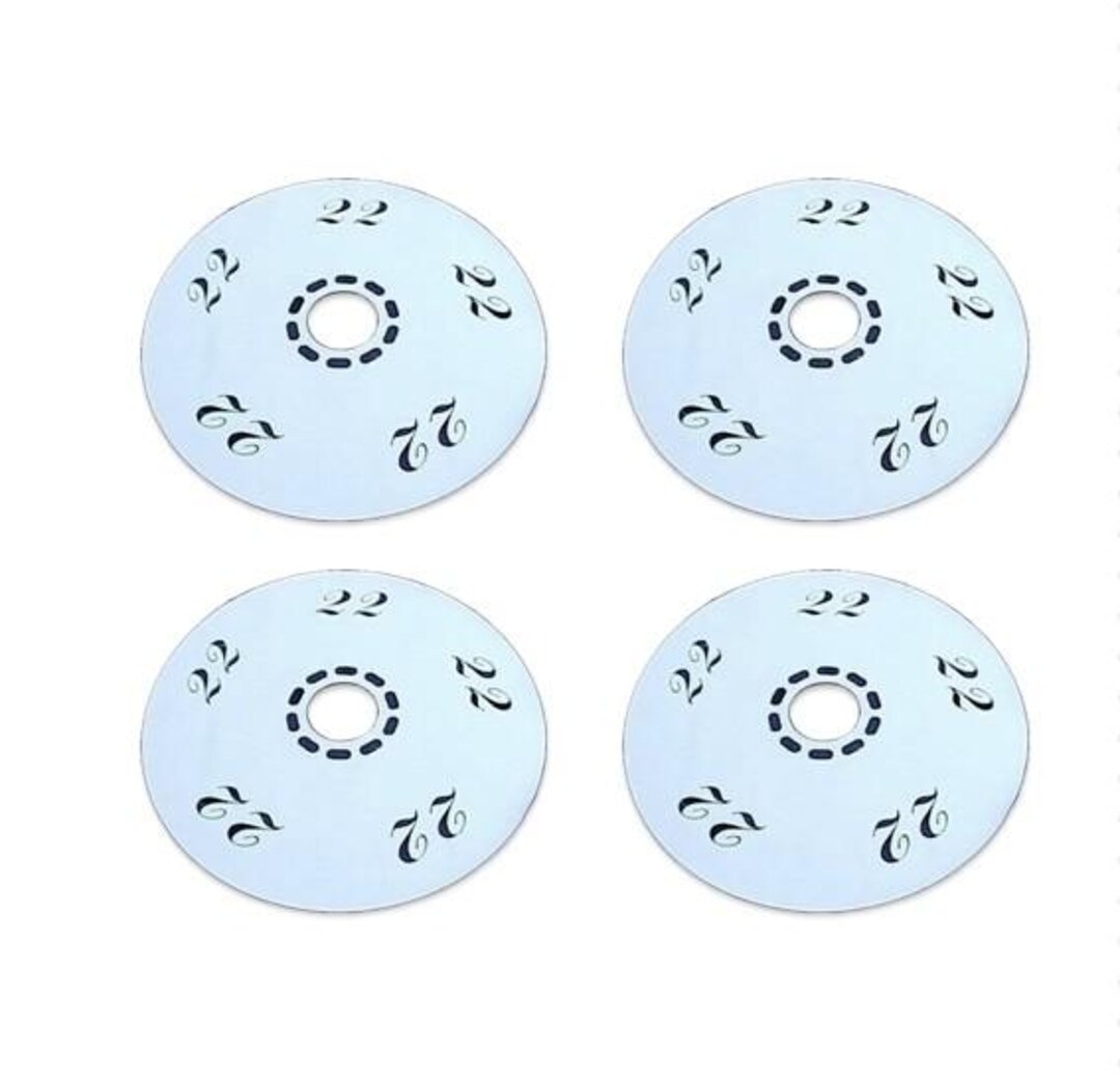 22" Wheel Dust Covers, Dust Plates, Dust Shields, Custom #22 Logo, Set ...