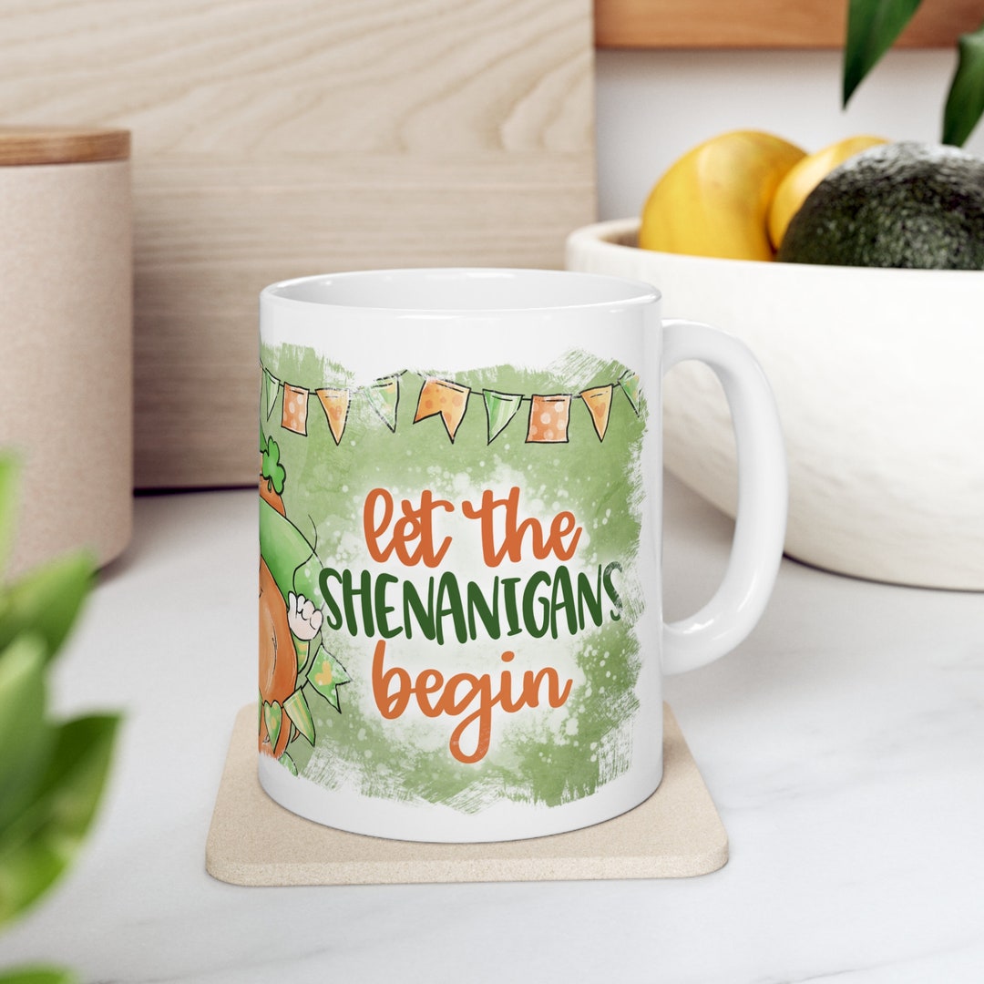 Shenanigans St Patrick's Day Coffee Mug: Funny Leprechaun Gift - Etsy