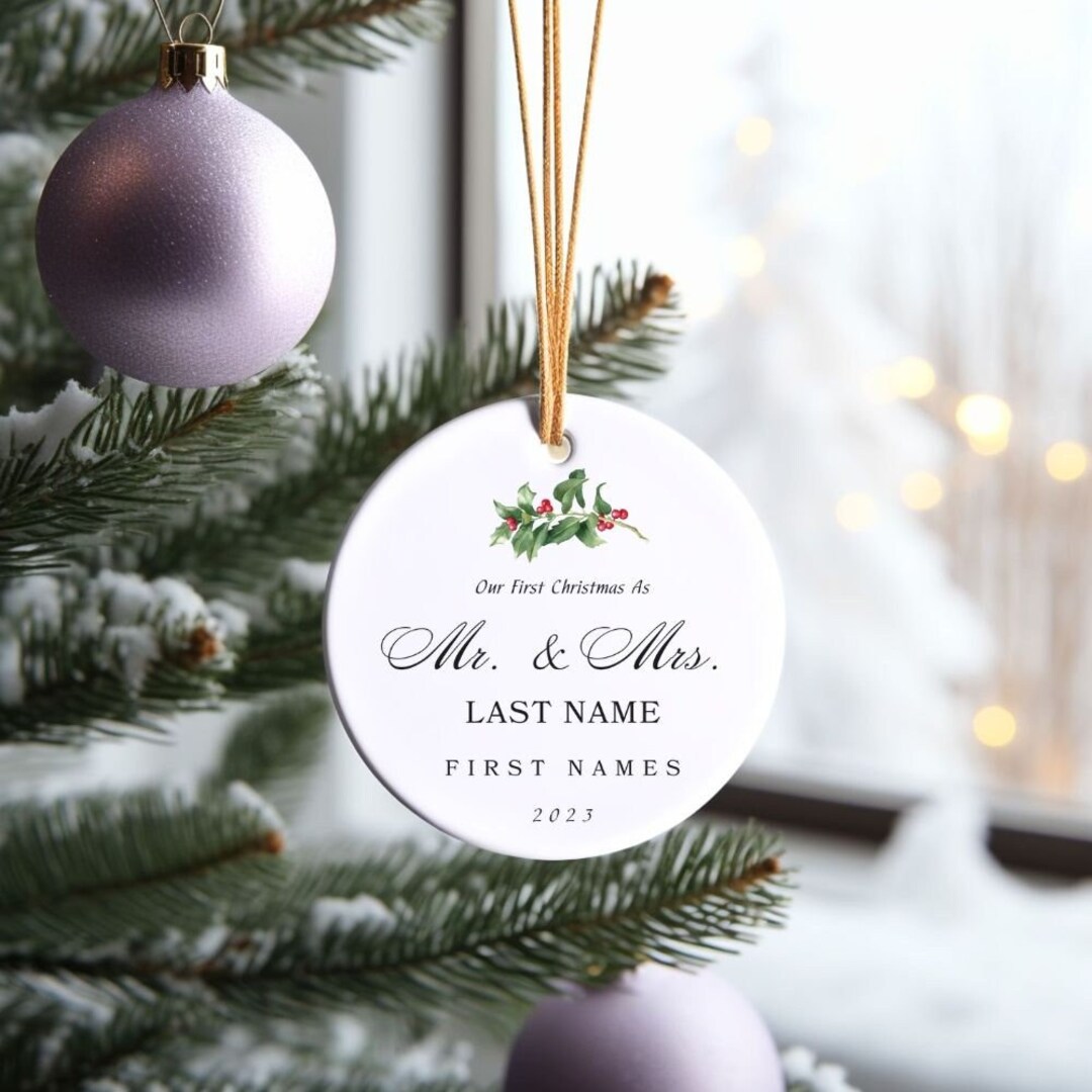 Personalized Christmas Ornament, Couples First Christmas, 1st Christmas ...