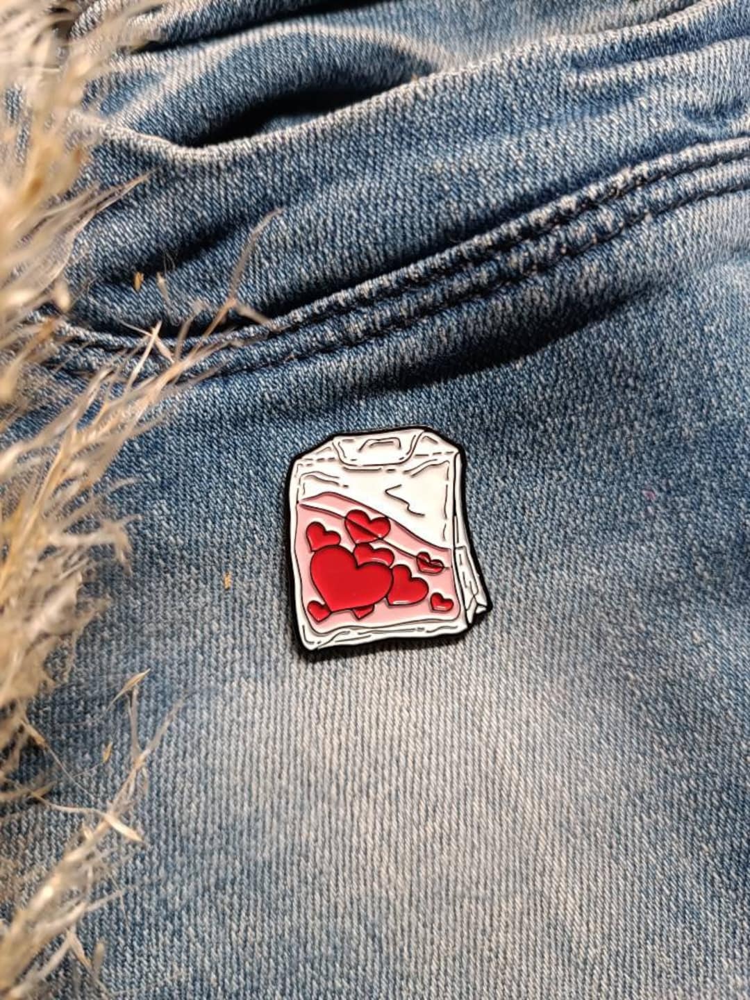 Love Heart Pin Made of Enamel Pin / Button Brooch Metal - Etsy