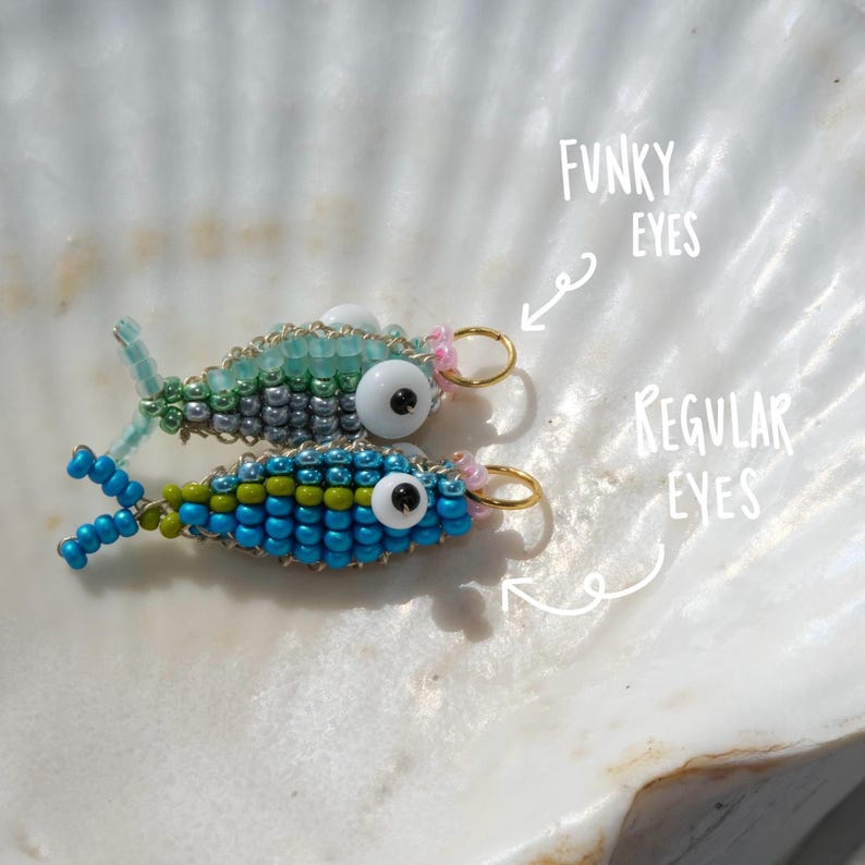 Handbeaded Fish Charm - Fish Charm, Bag Charms, Charms, Keychain - Etsy