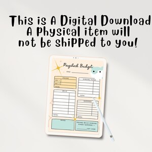 Cute Cat Digital Paycheck Budget Worksheet | Cash Budget | Cash ...