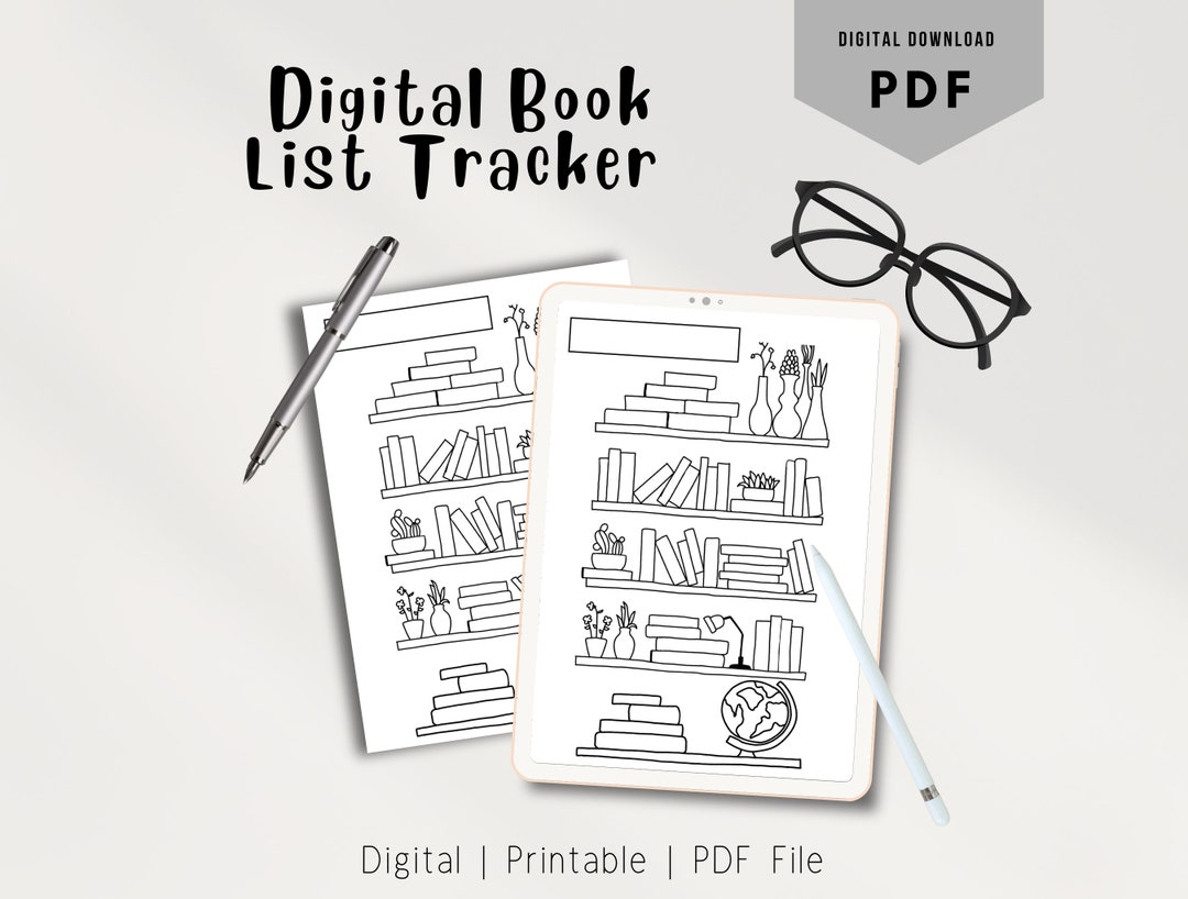 Book Tracker Printable | Pdf | Bookshelf Reading Log | Books I’ve Read ...
