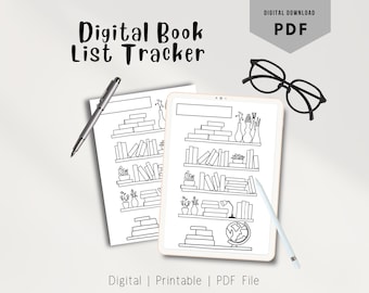 Book Tracker Printable Bookshelf Reading Log Books I've Read Poster ...