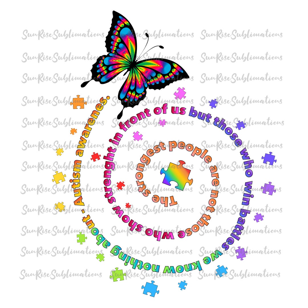 Digital Image/png Files/autism Awareness/butterfly/the - Etsy