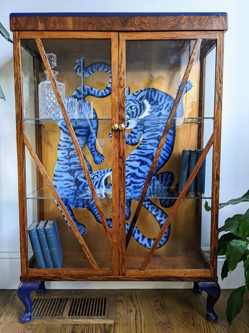 Two Tigers Display Cabinet - Etsy