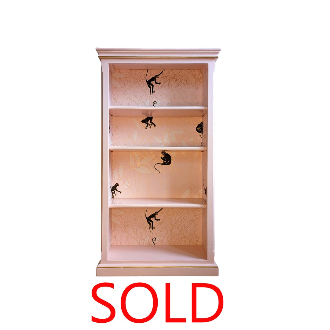 Glossy Light Pink Monkey Bookcase - Etsy