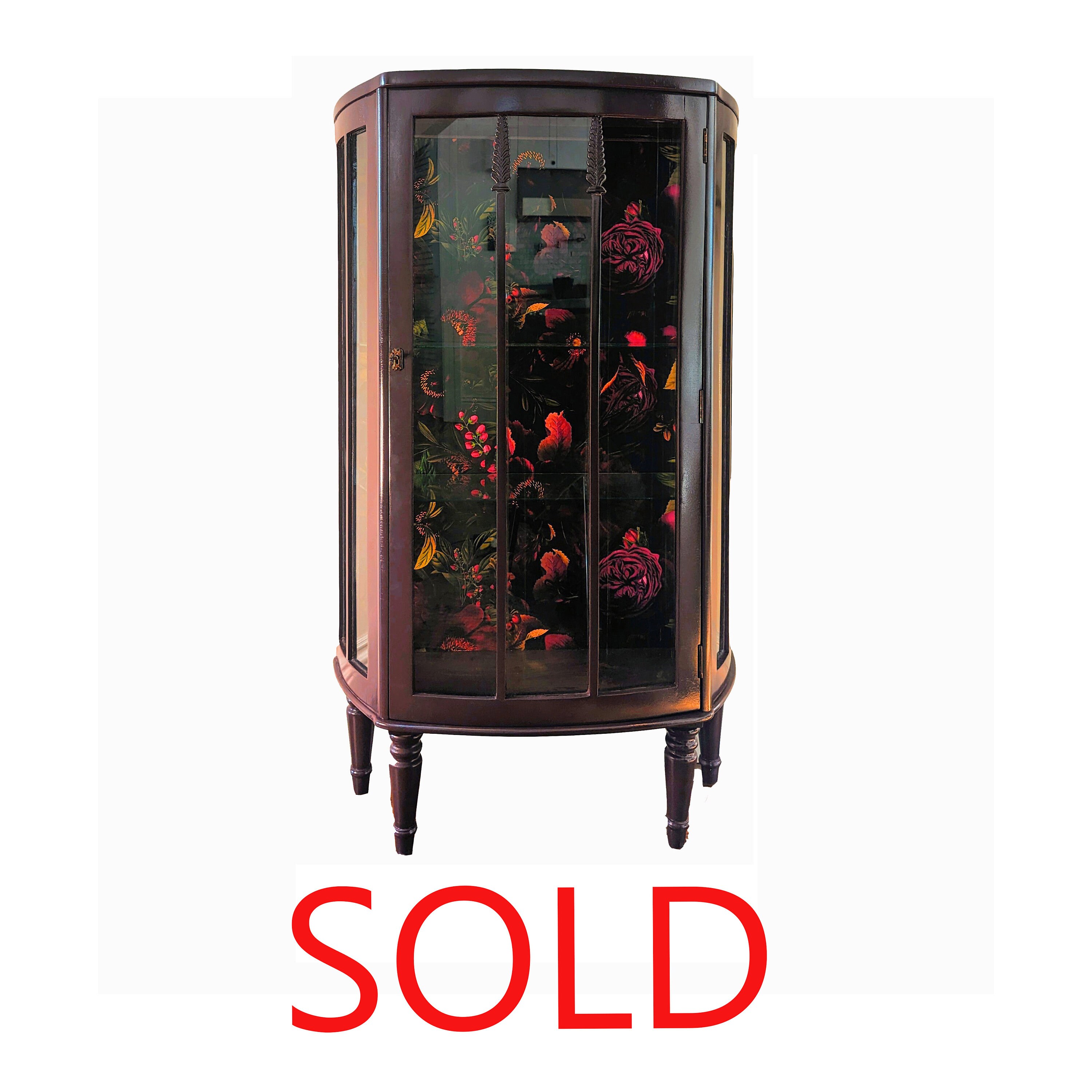 Gloss Plum Glass Panel Display Cabinet - Etsy